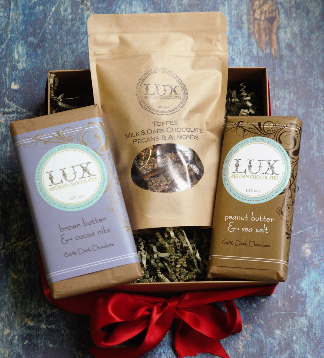 Artisanal Chocolate Bars and Toffee Gift Box – LUX Artisan Chocolates